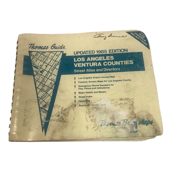Other | 1985 Thomas Guide Los Angeles Ventura Counties Ca Street Atlas ...